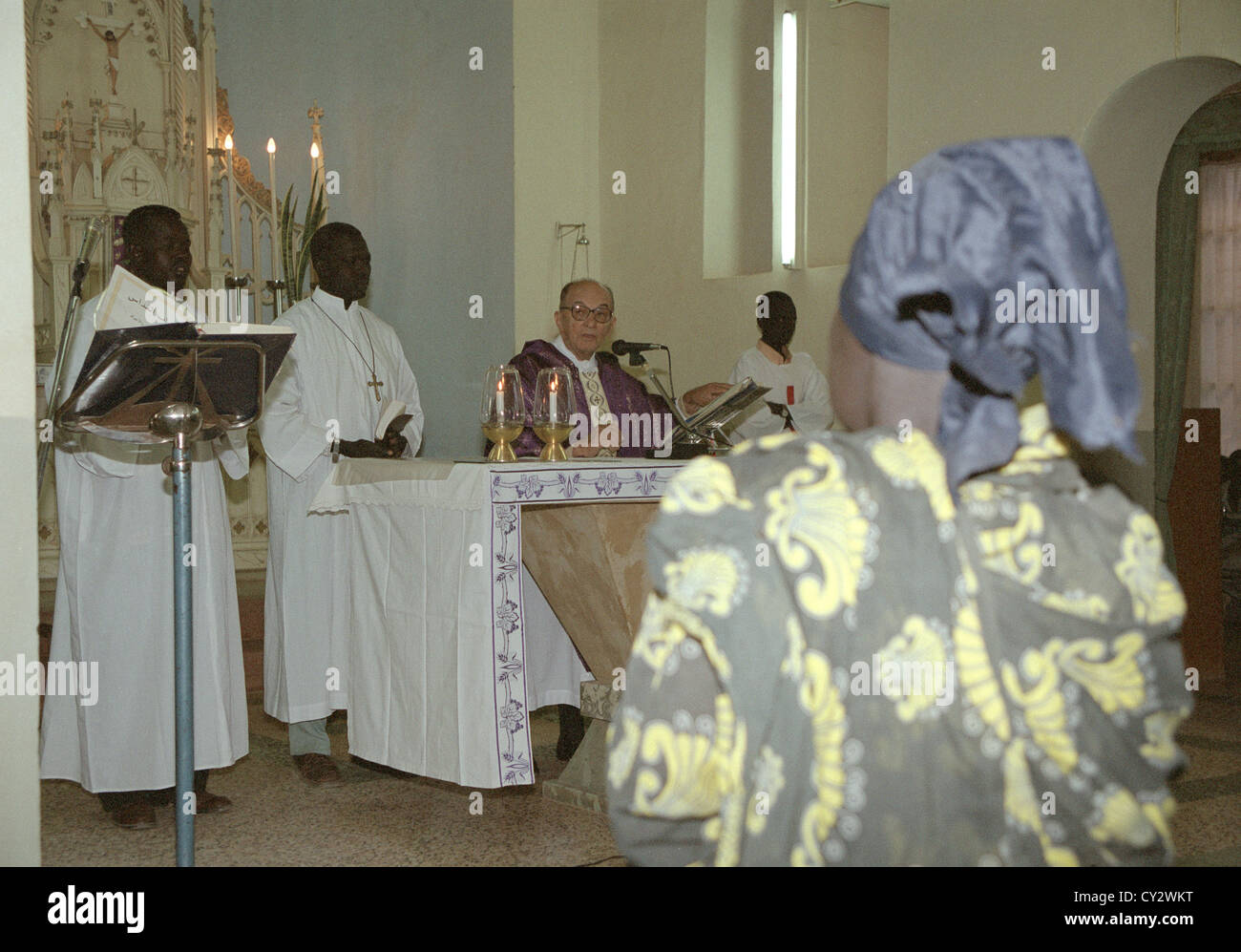 Father Vantini and the Catholic Community in Sudan Stock Photo - Alamy