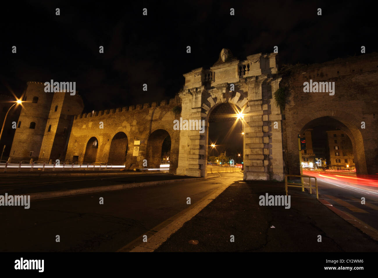 a Beautiful picture of Porta Portese by night, dal lato di Via ...