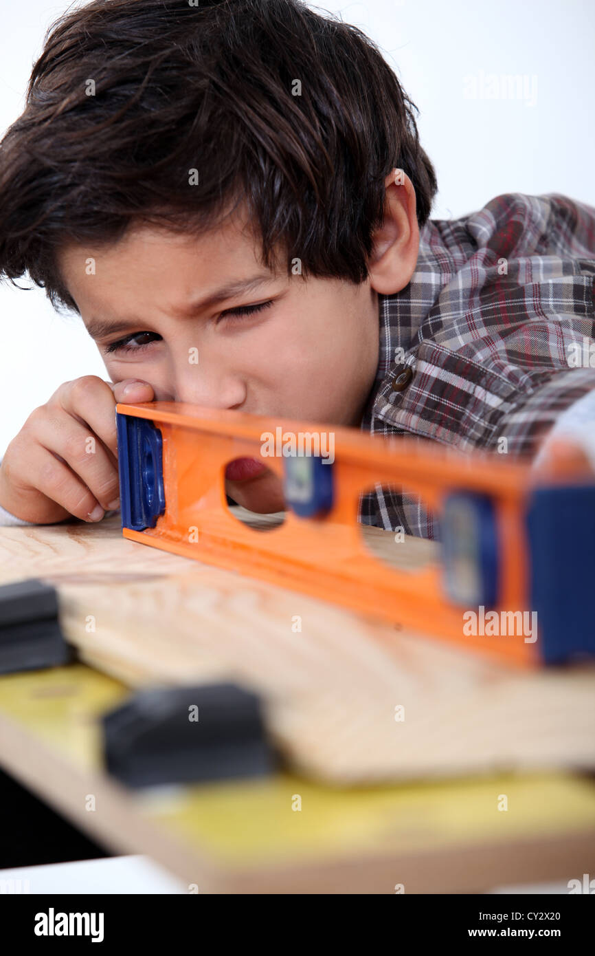 Spirit Level Child High Resolution Stock Photography and Images - Alamy