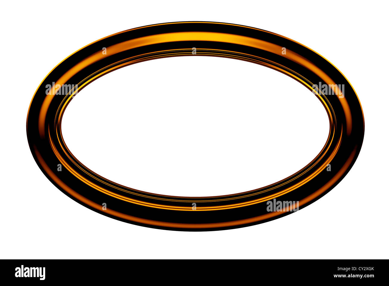 Ellipse brown painting frame isolated on white background Stock Photo ...