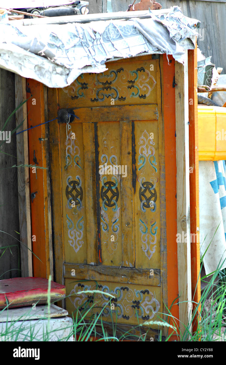 Traditional Mongolian Door Stock Photo - Alamy