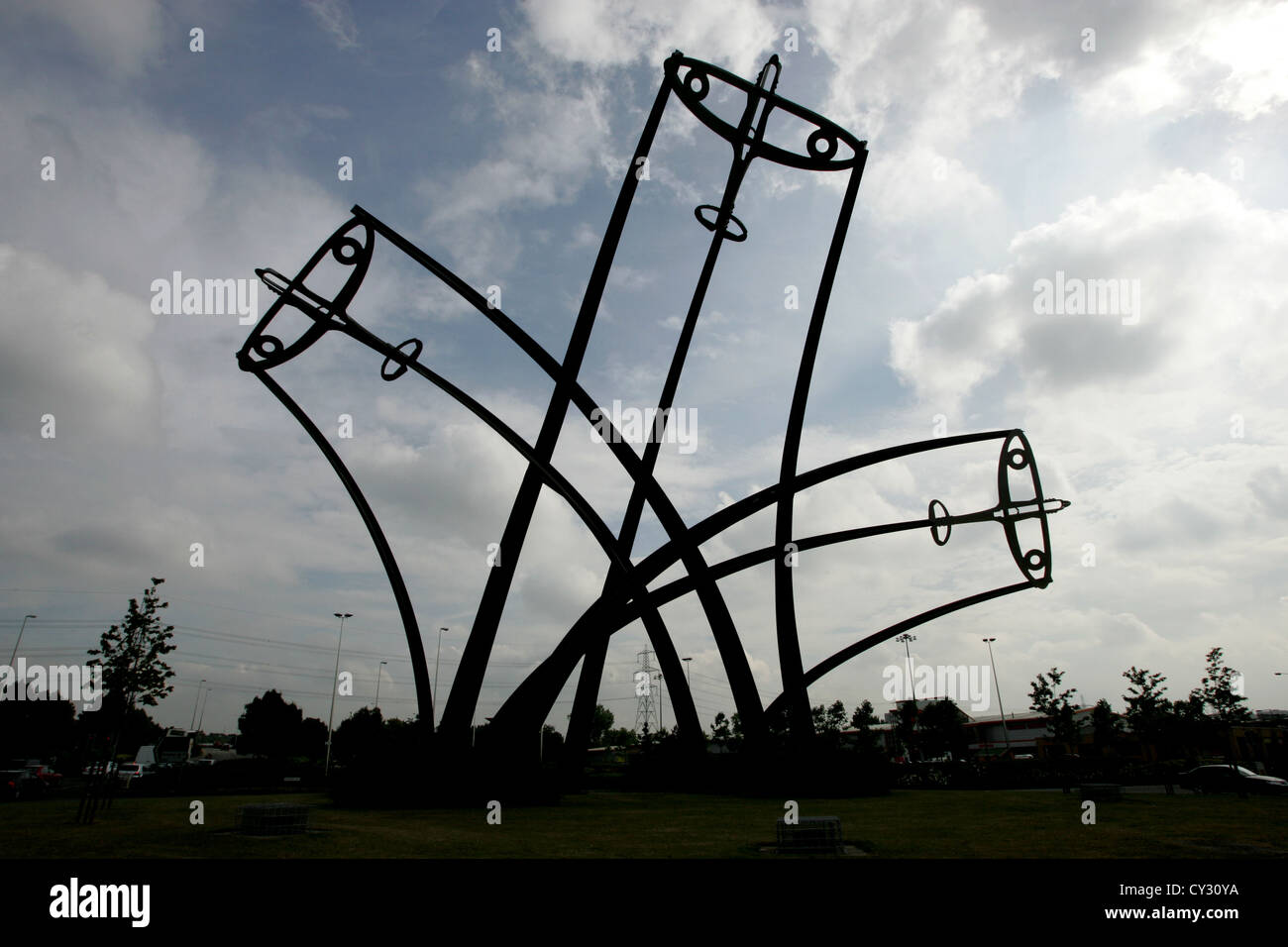 Spitfire Island, Castle Bromwich, Birmingham, England, UK. A sculpture ...