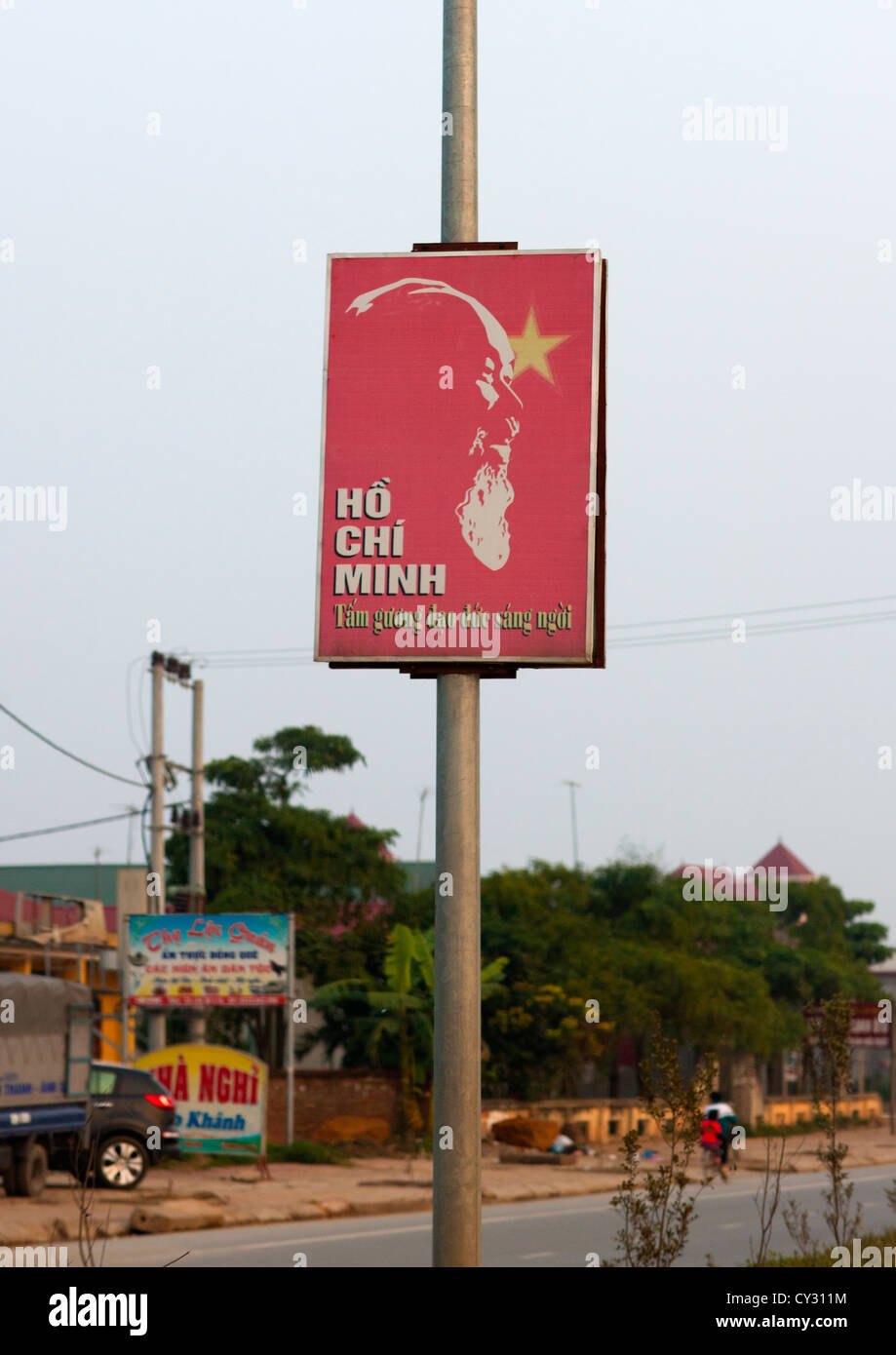 Propaganda Billboard Of The Communist Party, Hanoi, Vietnam Stock Photo ...
