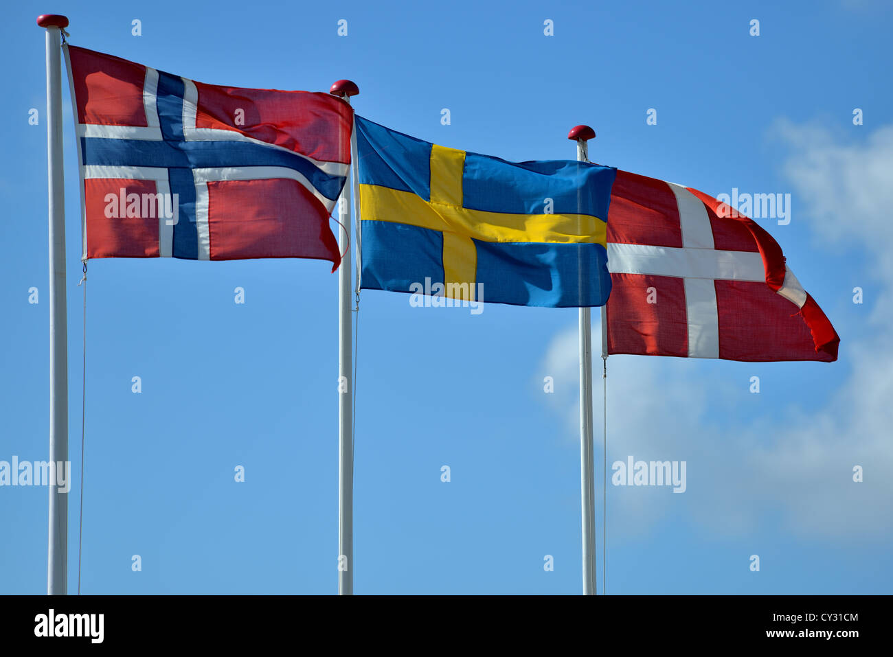 Scandinavian flags hi-res stock photography and images - Alamy