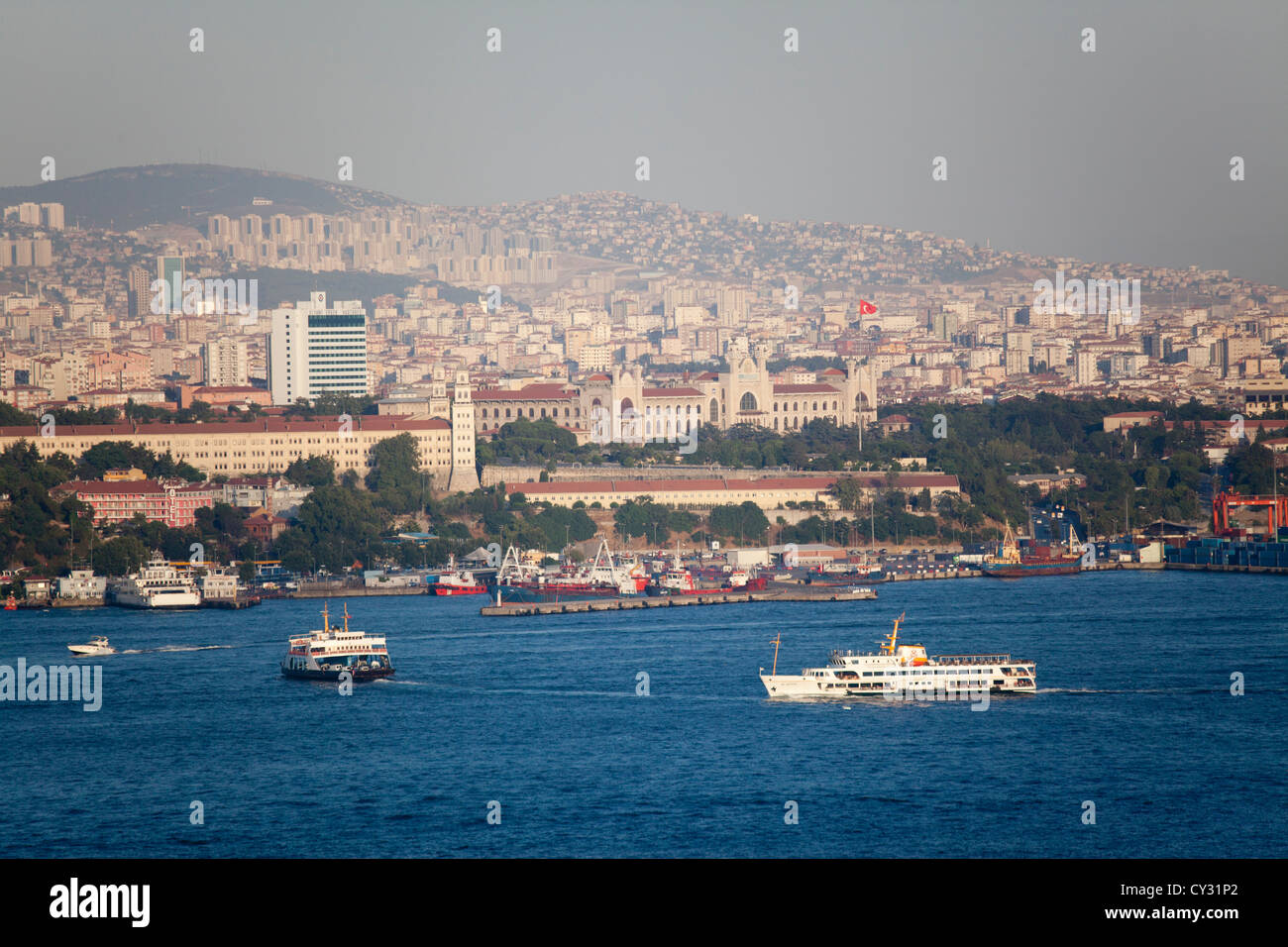 view on the eastern side of istanbul, from the Galata tower, Istanbul ...