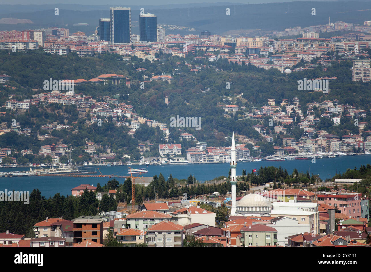 view from the eastern side of Istanbul on the Bosphorus Stock Photo - Alamy