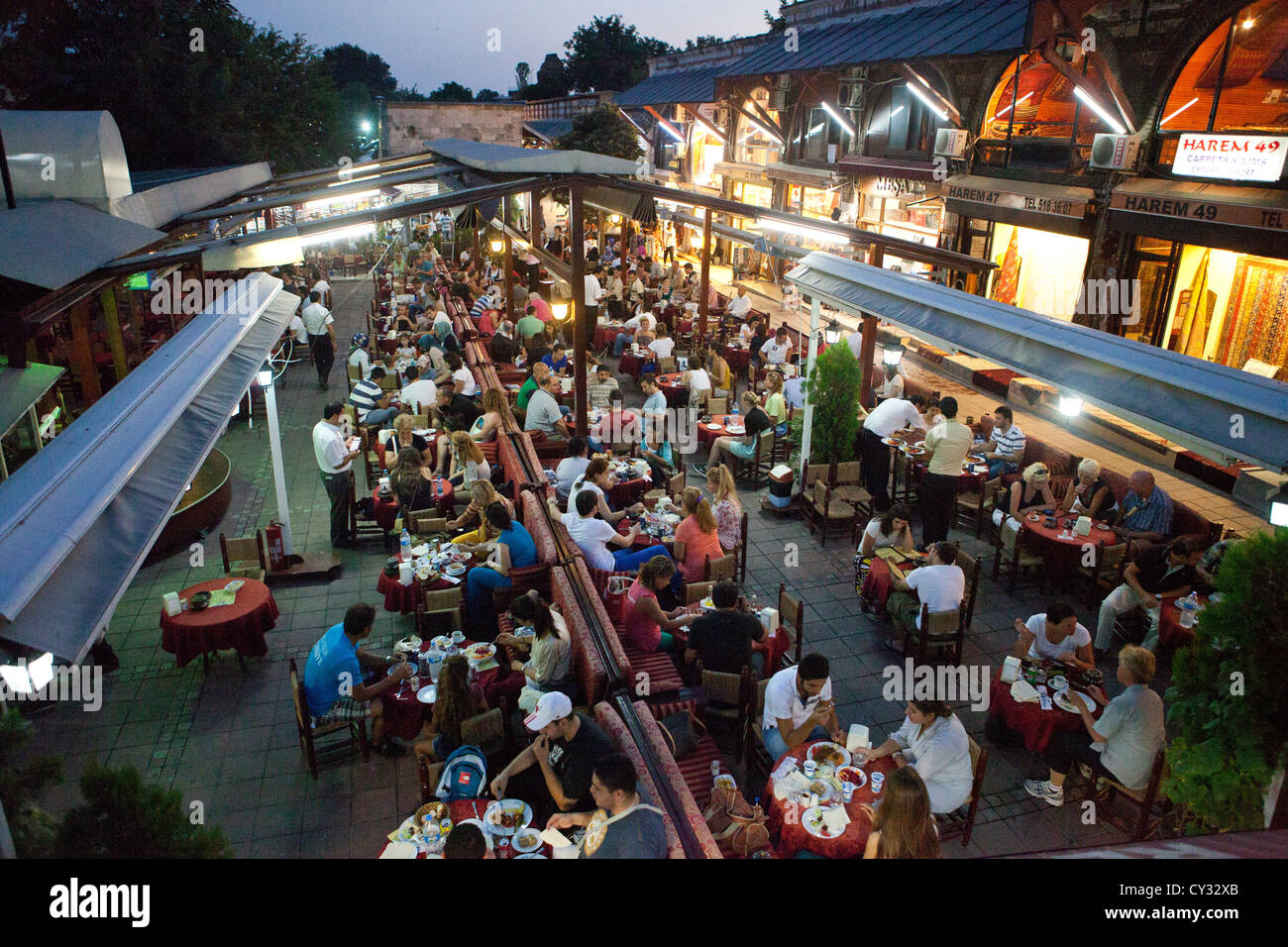 restaurant near the blue mosque, istanbul Stock Photo - Alamy