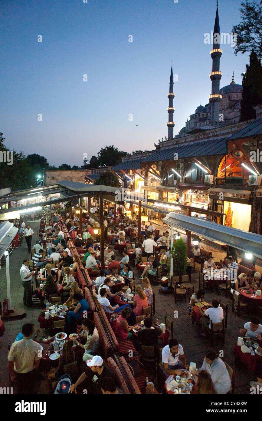 restaurant near the blue mosque, istanbul Stock Photo - Alamy