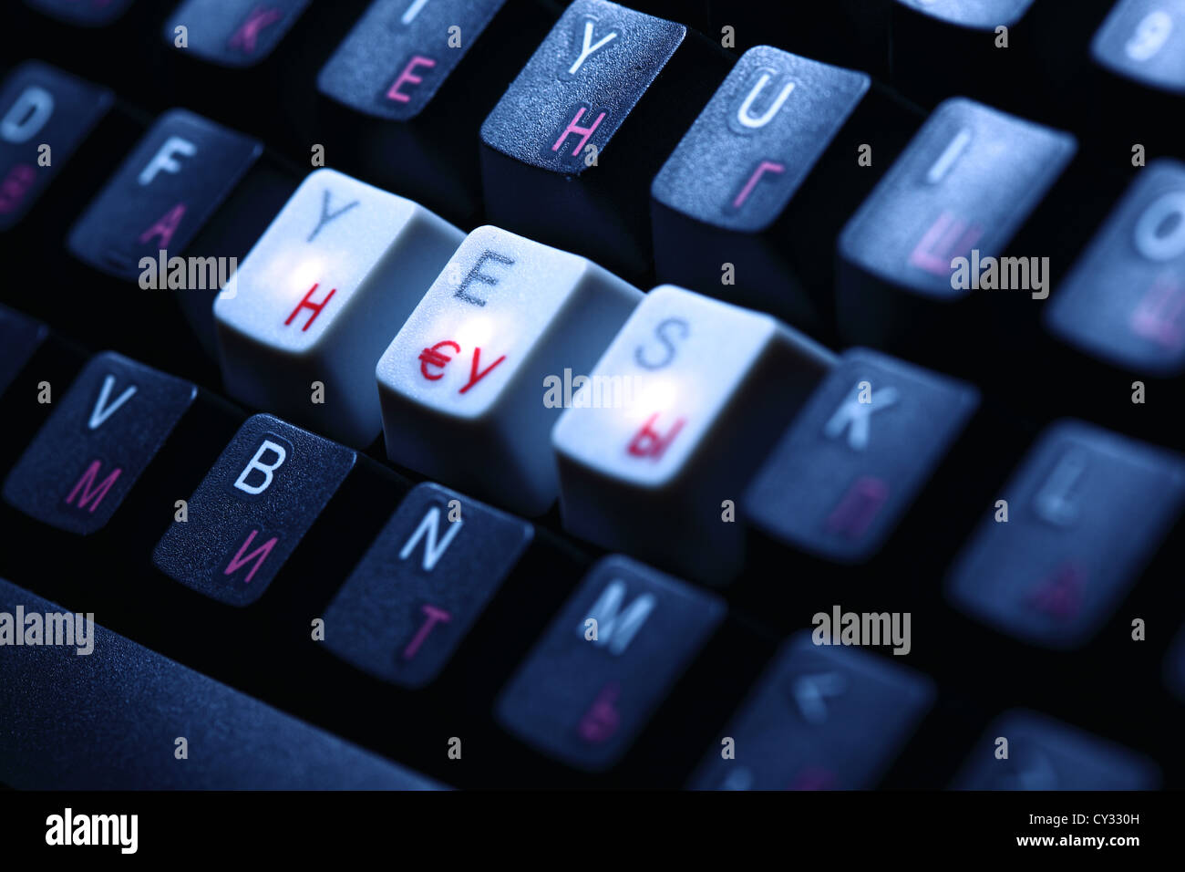 yes keyboard concept Stock Photo - Alamy