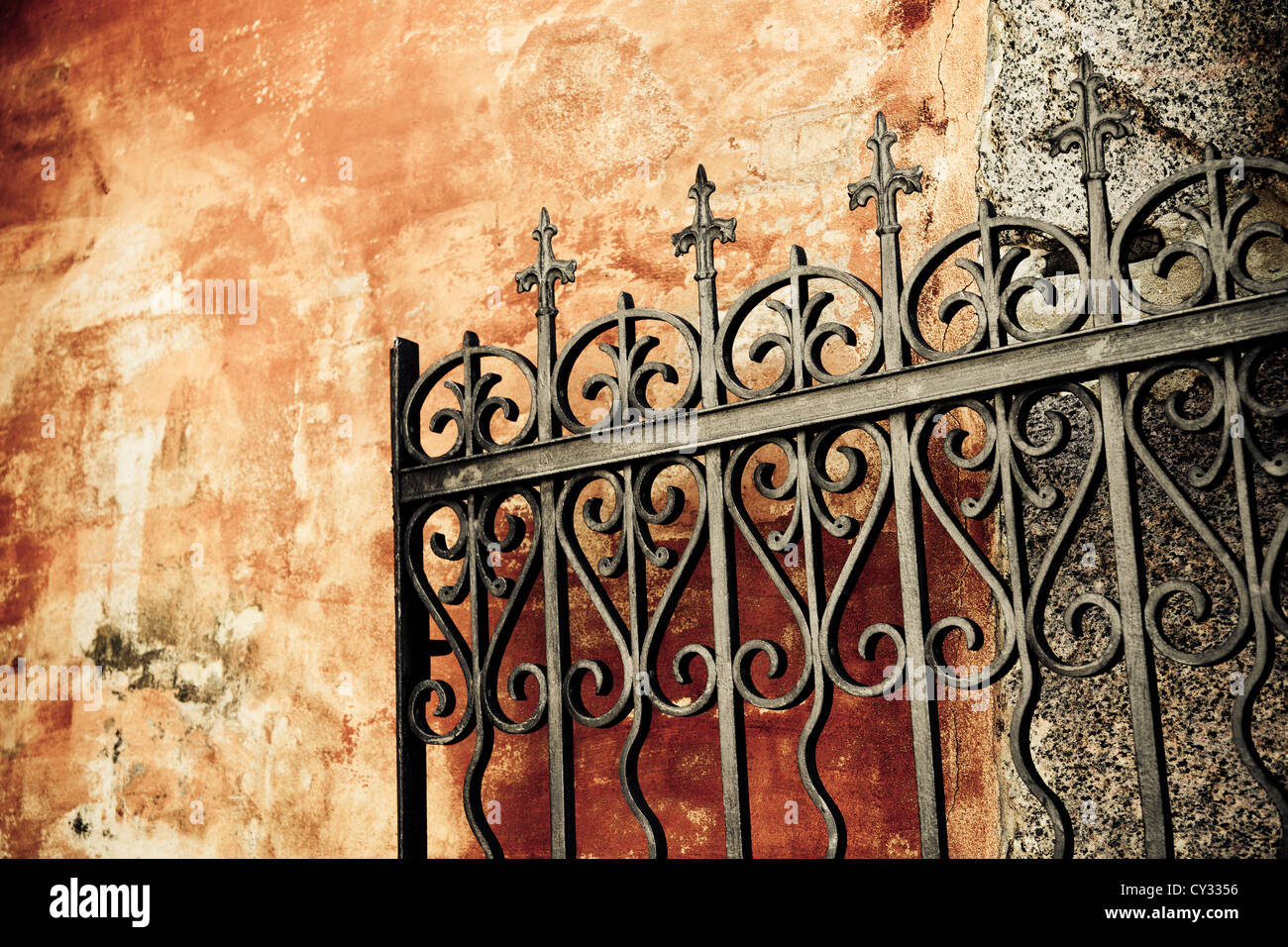 Orange iron gate hi-res stock photography and images - Alamy