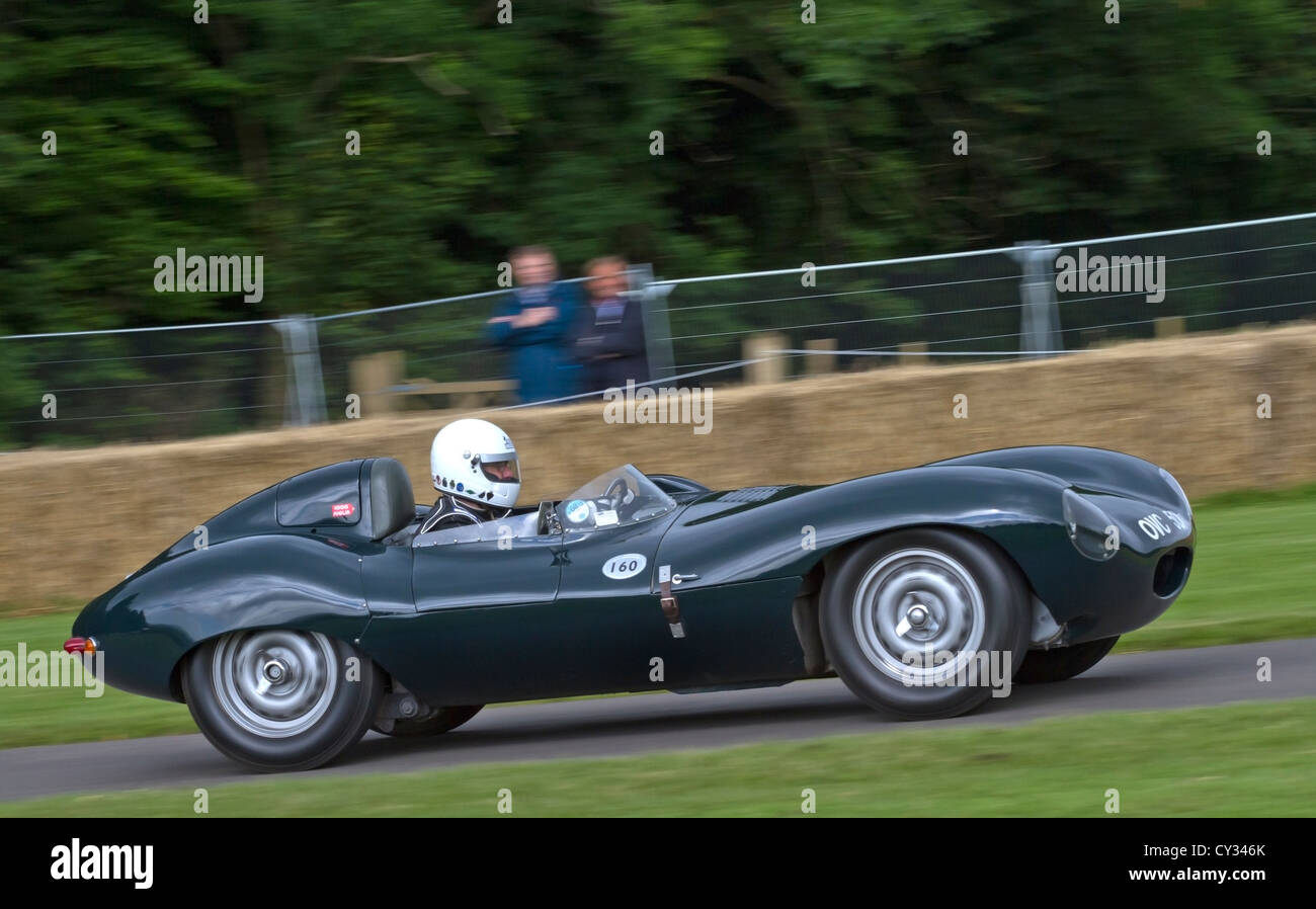 1954 Jaguar D Type Prototype with drive Steve Cropley at the 2012 ...