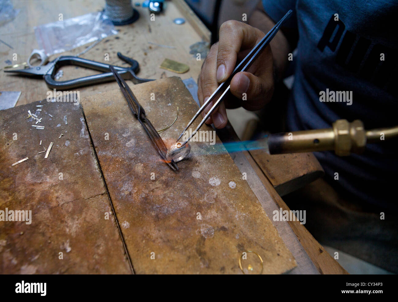 goldsmith at work Stock Photo - Alamy