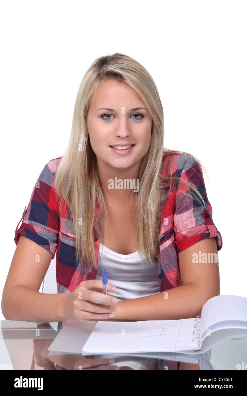 pretty girl staring Stock Photo - Alamy