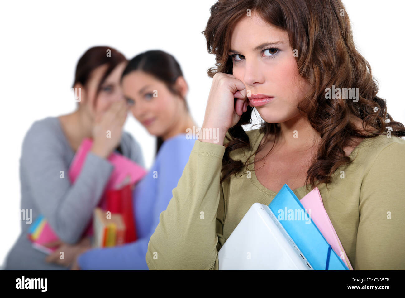 student rejected from her friends Stock Photo - Alamy