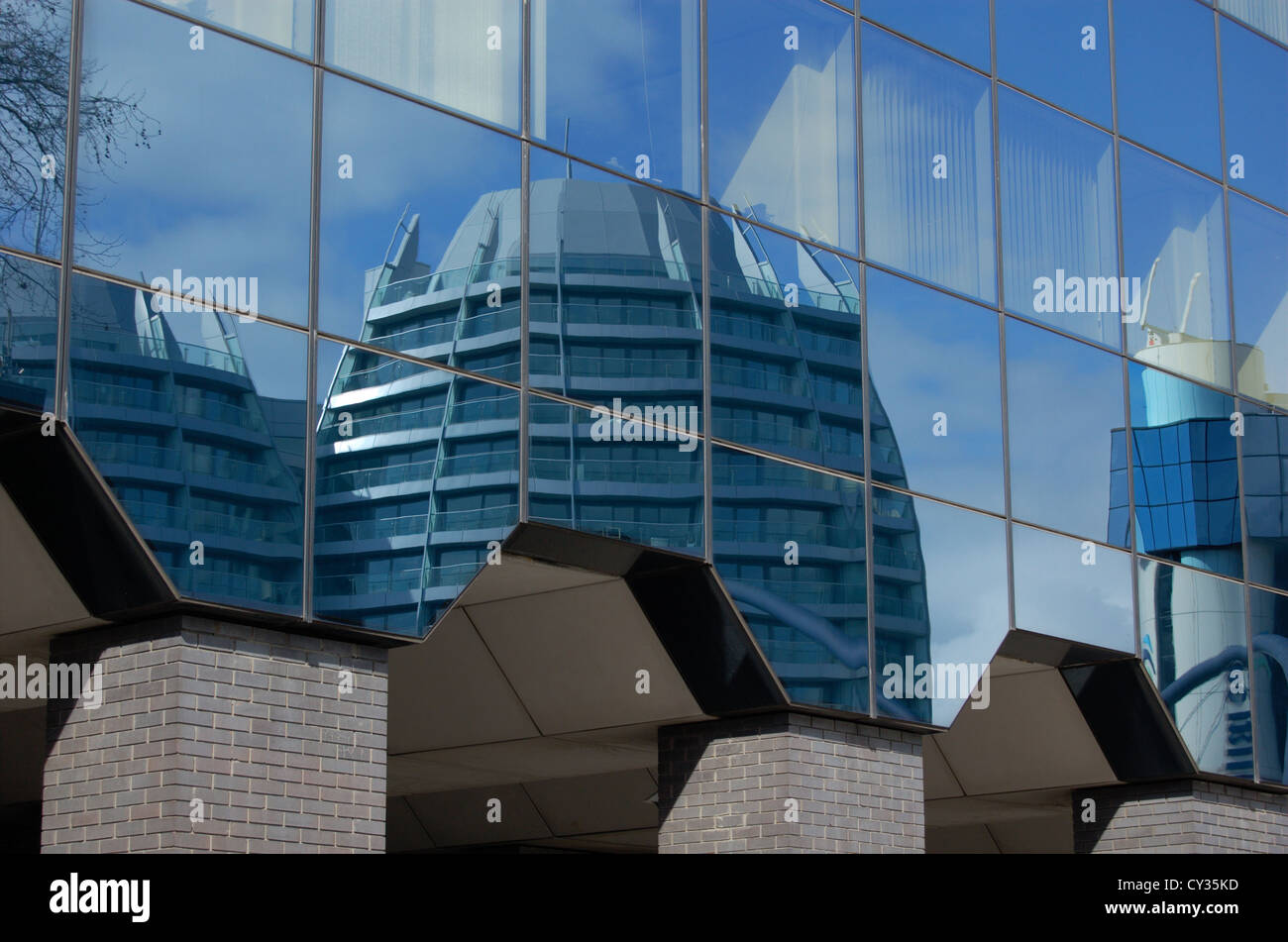 Glass facade of a modern office building Stock Photo - Alamy