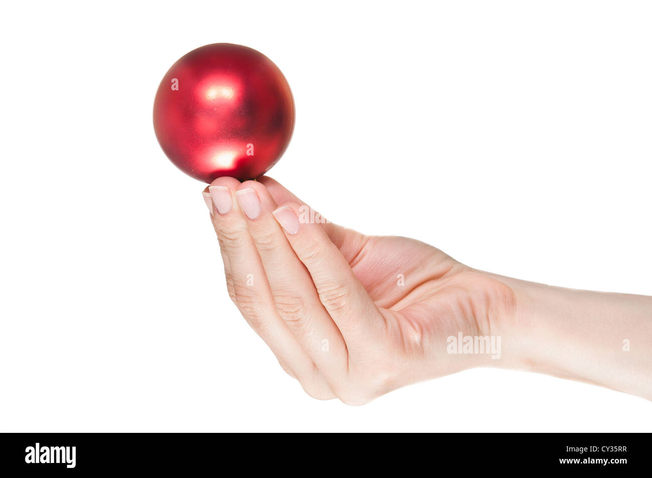 Woman christmas tree holiday Cut Out Stock Images & Pictures - Alamy