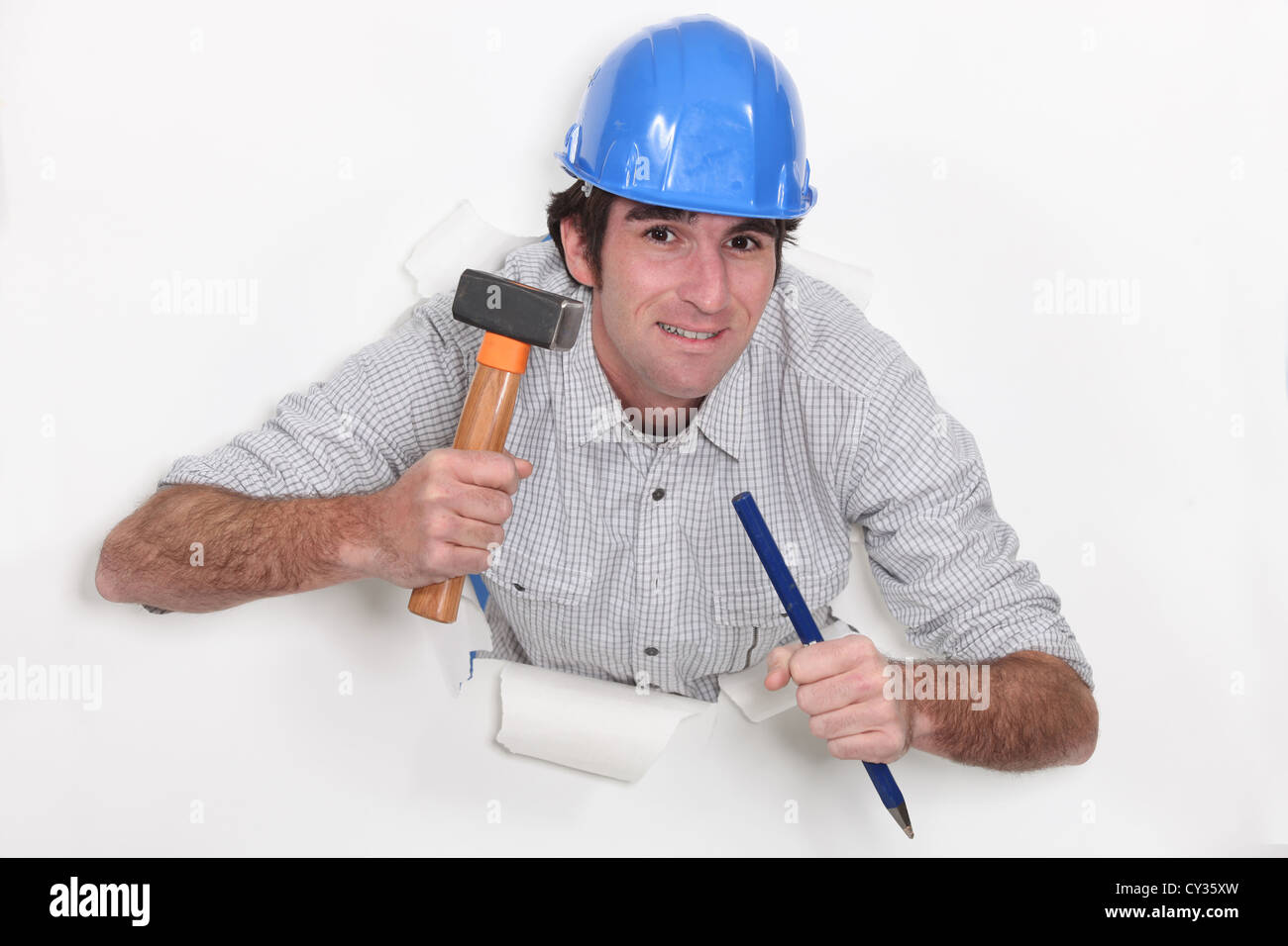 Hand skilled craftsman chisel hi-res stock photography and images - Alamy