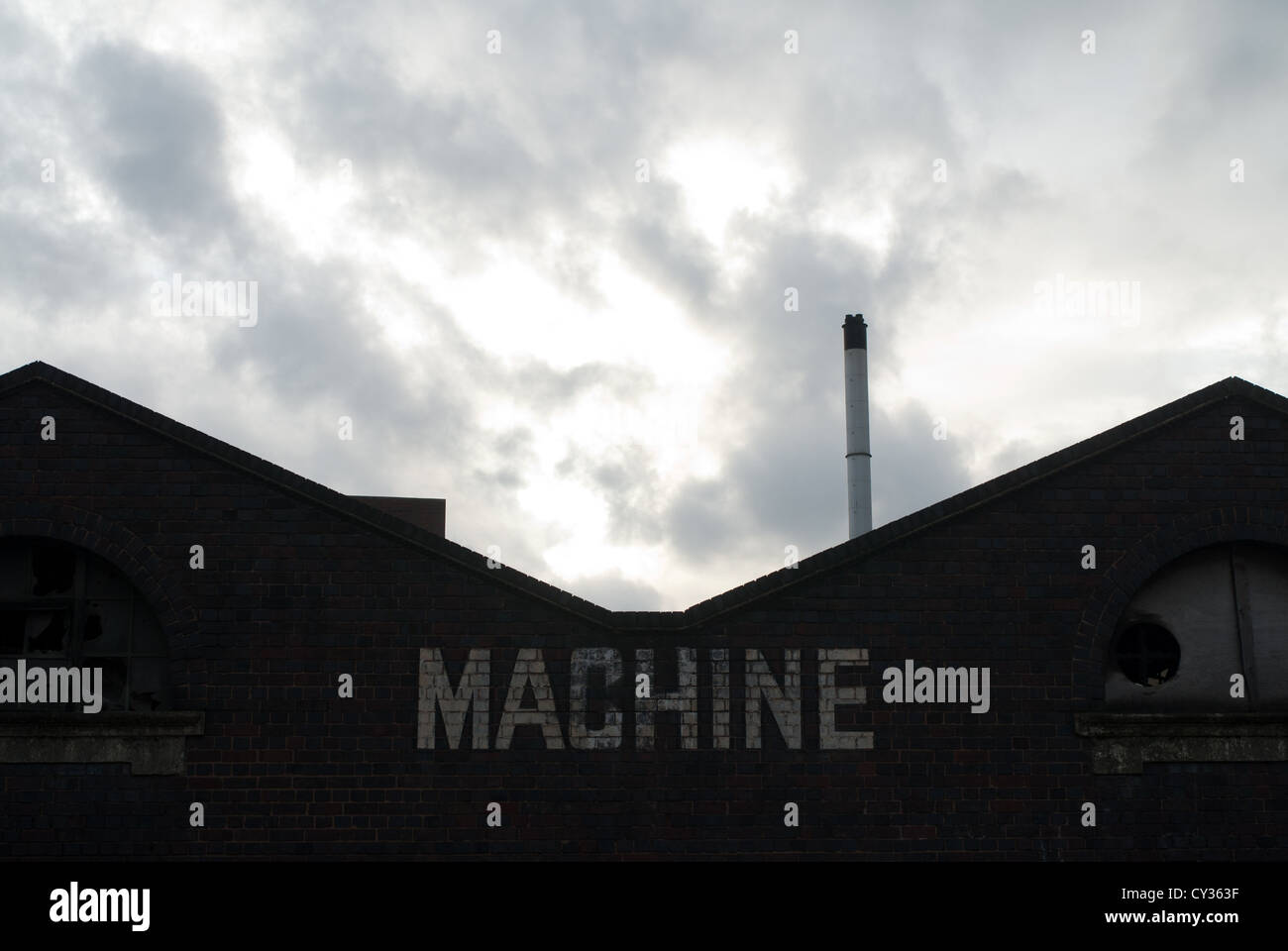 Dilapidated industrial run down factory building, taken in Birmingham ...