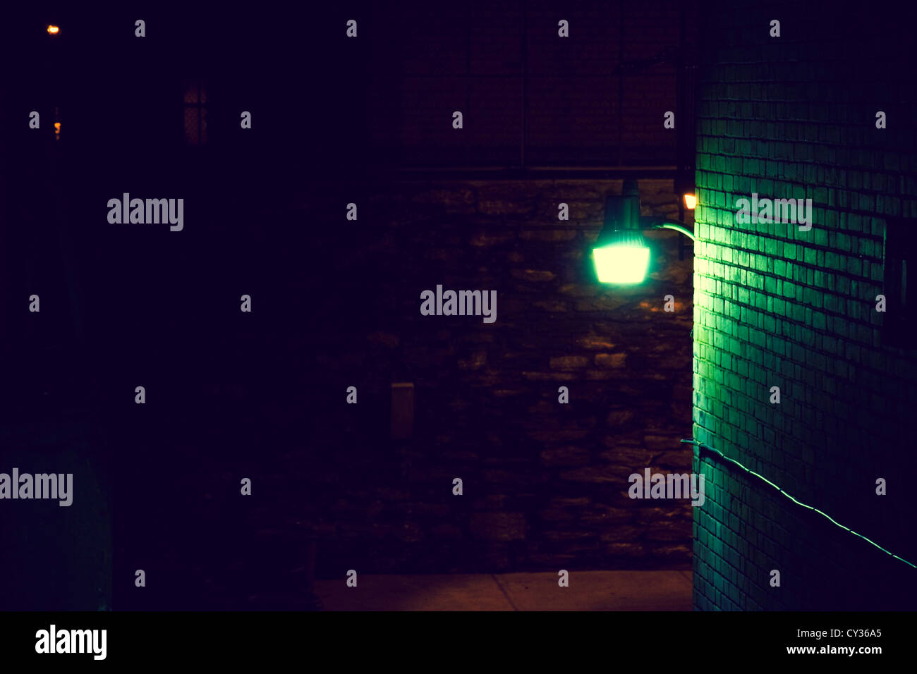 Green street lamp hi-res stock photography and images - Alamy