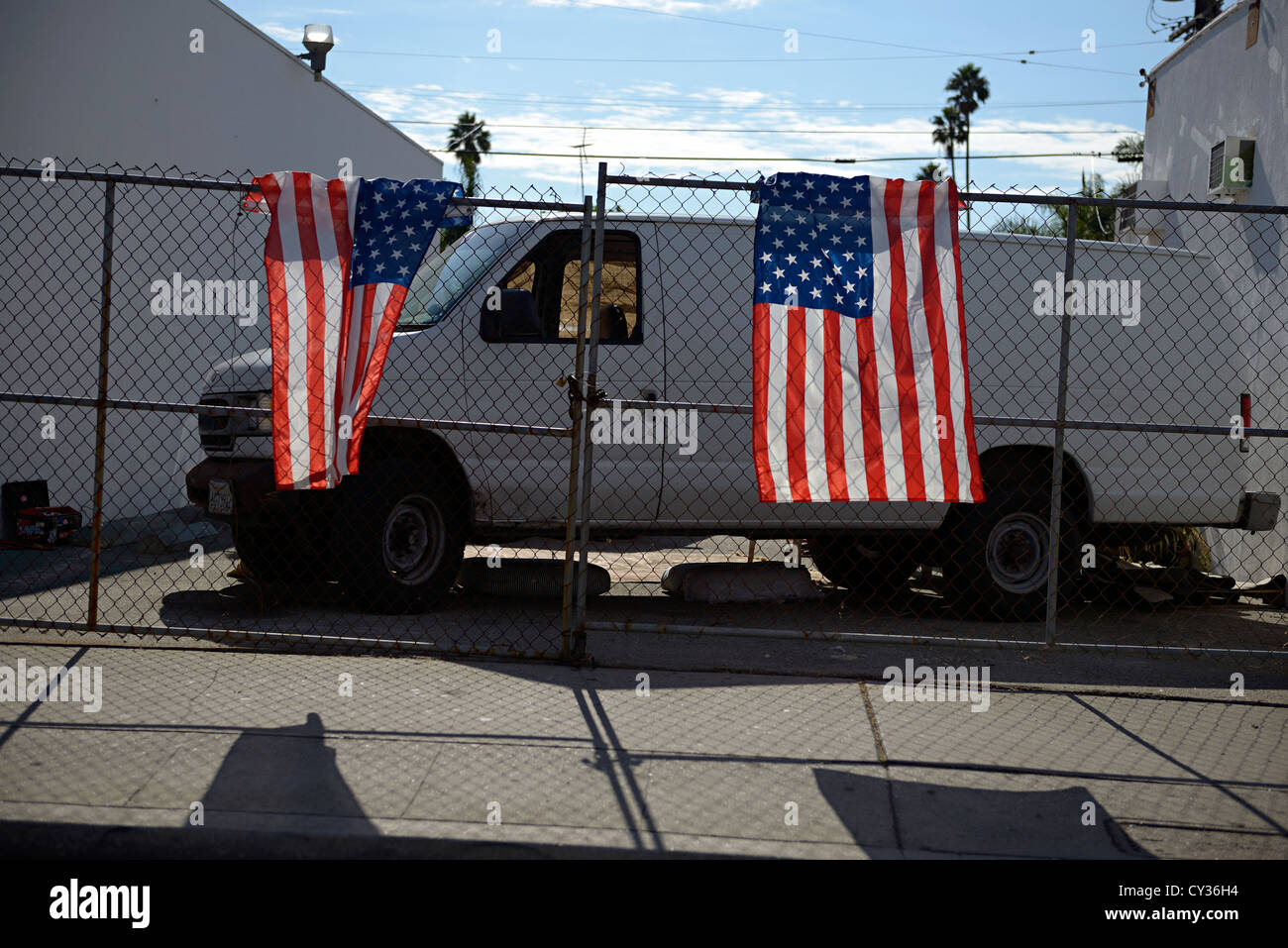 van american flag california Stock Photo - Alamy