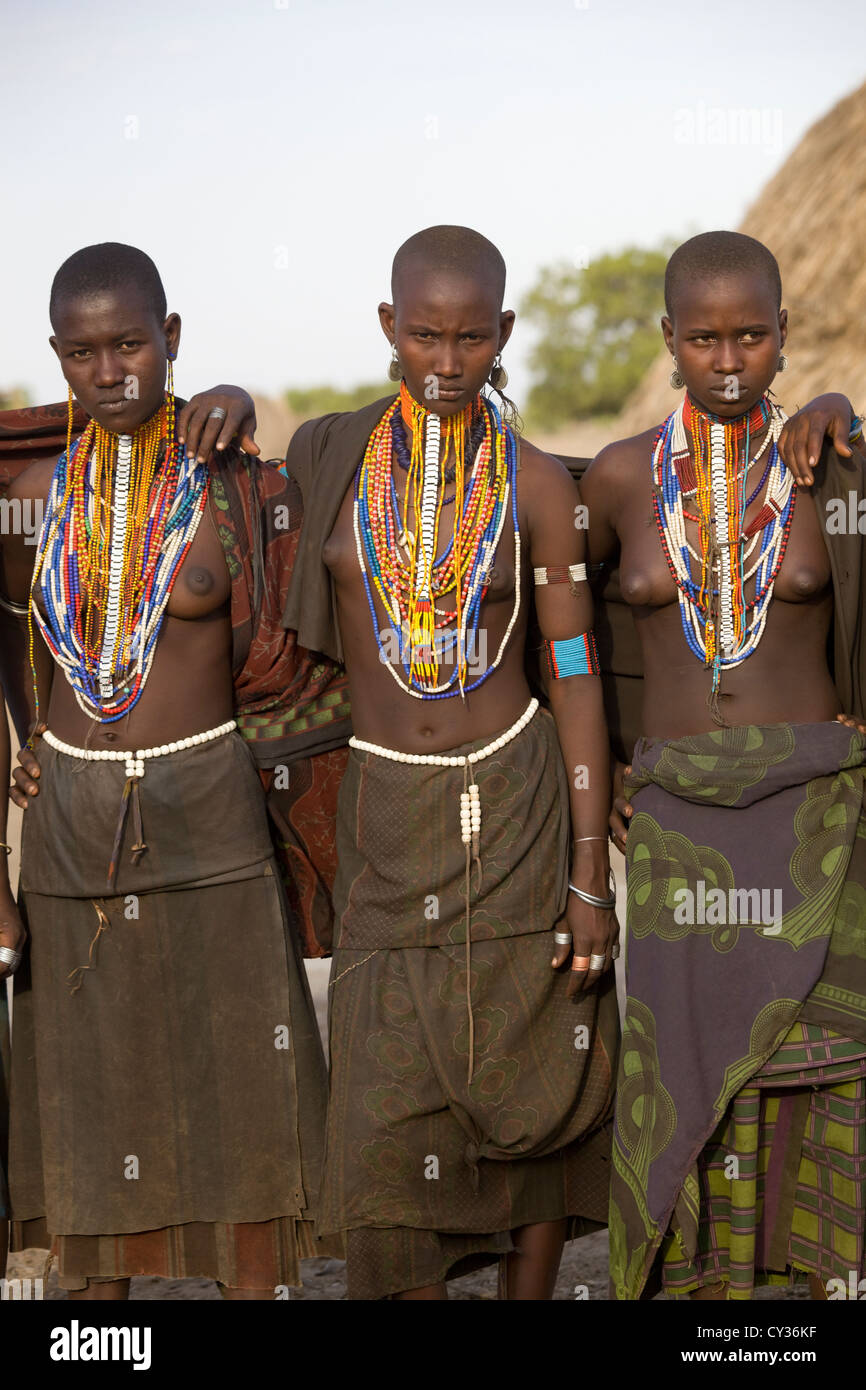 Young girls of the Erbore tribe, Omo River Valley, Ethiopia Stock Photo - Alamy