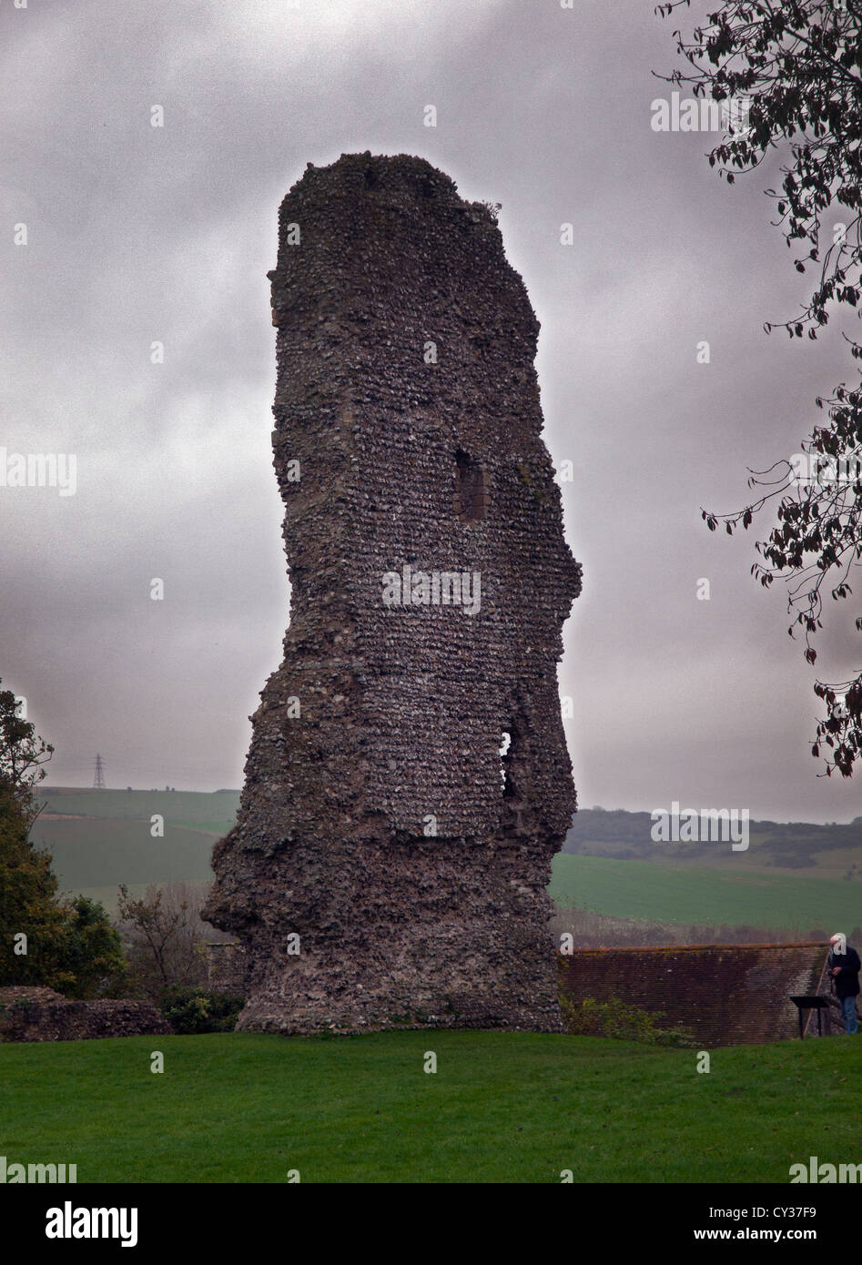 The remains of Bramber Castle Stock Photo - Alamy