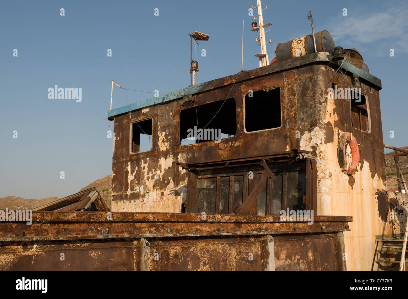 Wreck of a burned ship Stock Photo - Alamy