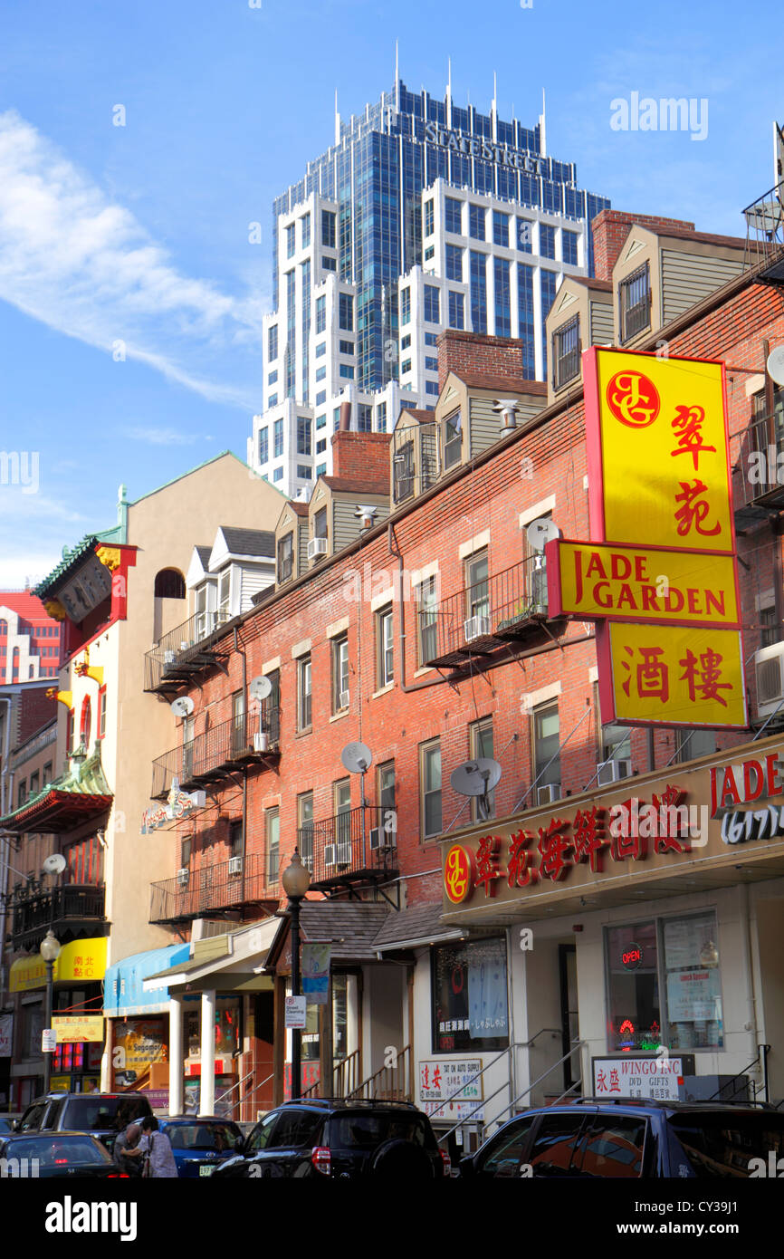 Boston Massachusetts,Chinatown,Tyler Street,businesses,district,city ...