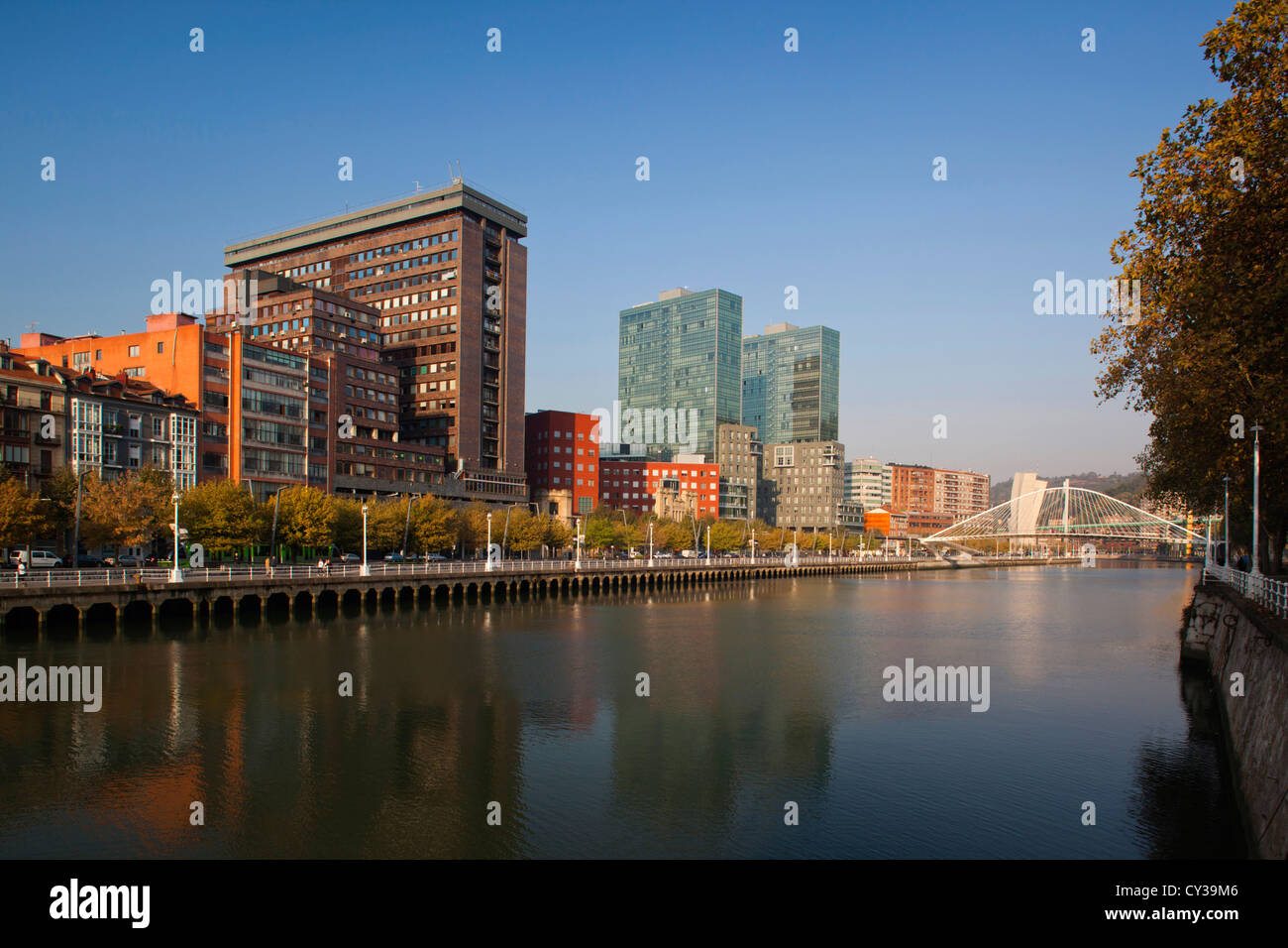 Spain, Basque Country Region, Vizcaya Province, Bilbao, The Zubizuri ...