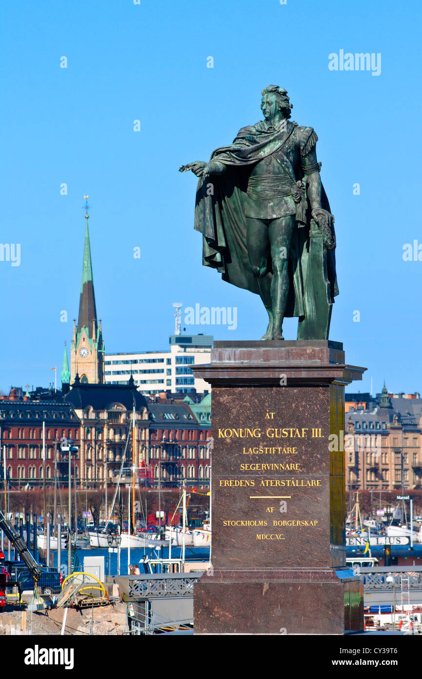 Monument to king gustav iii hi-res stock photography and images - Alamy