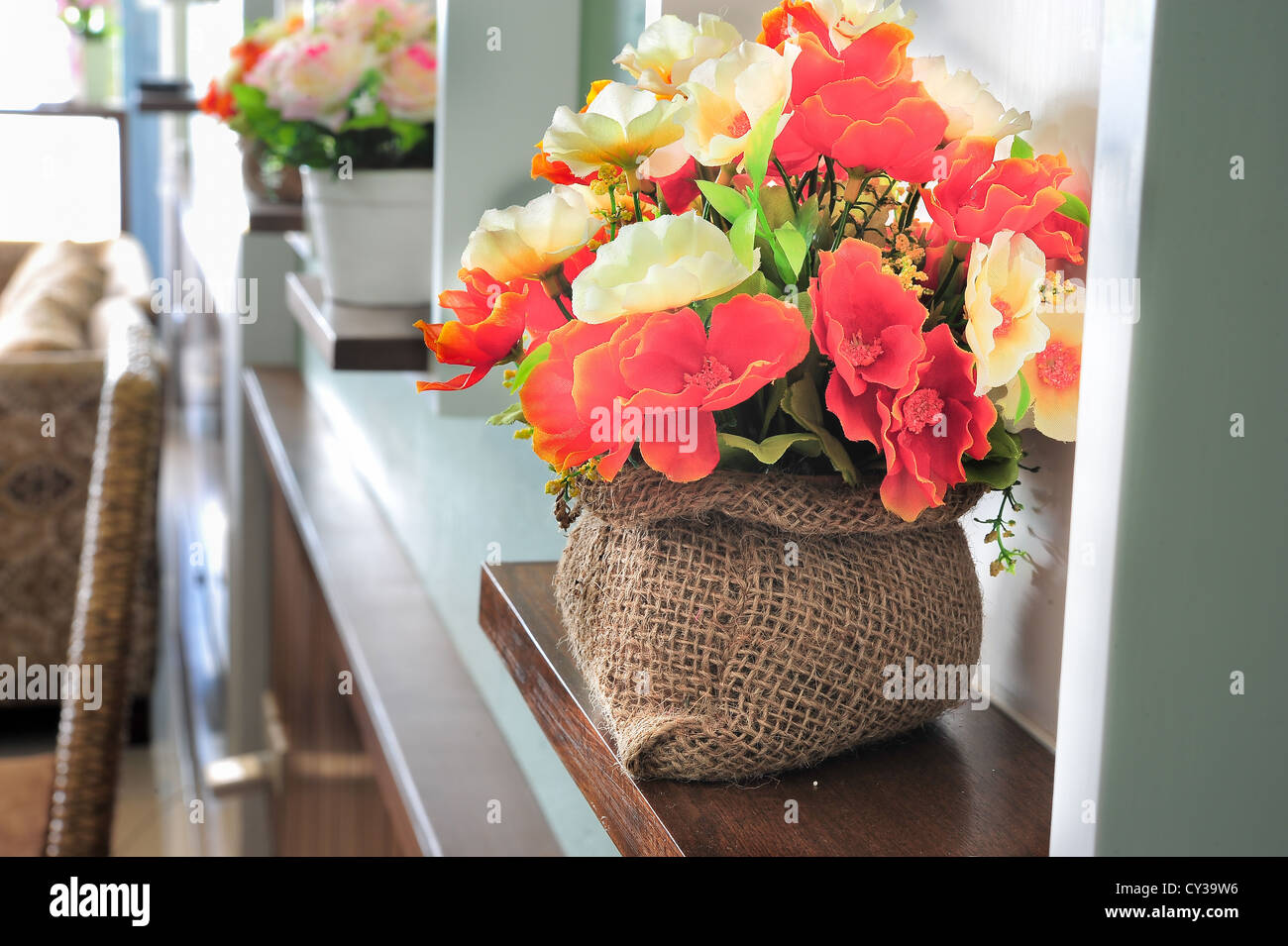 Colorful Artificial Flower Stock Photo - Alamy
