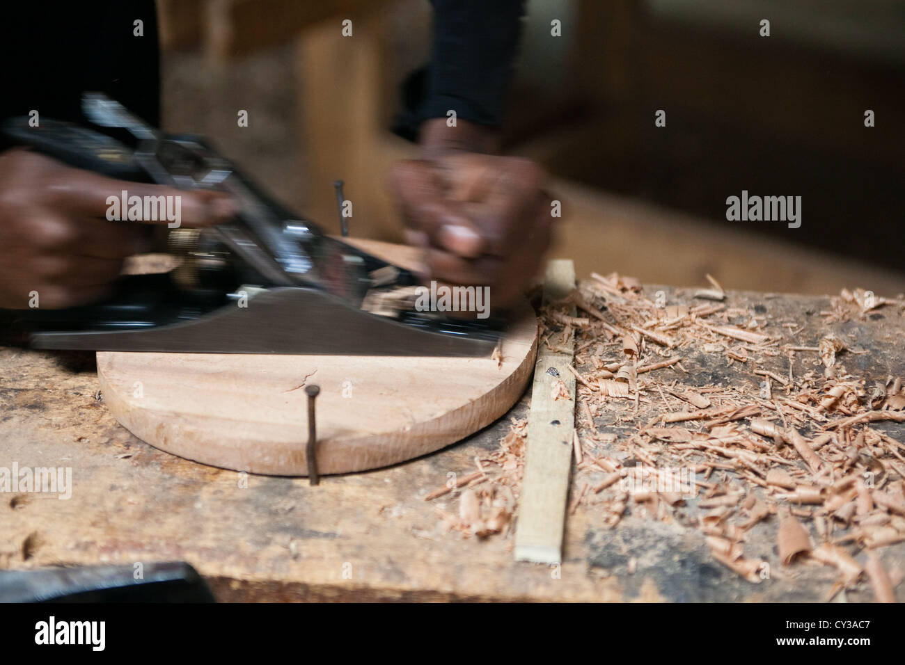 Woodwork, craftsmanship, wood shavings Stock Photo - Alamy
