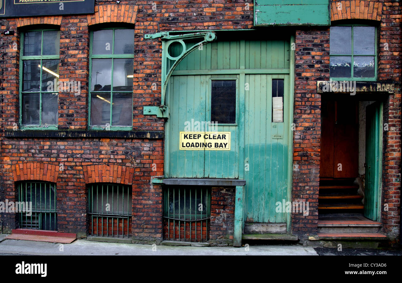 Vintage Facade of back loading bay of Albert Jones, Textile Merchants ...