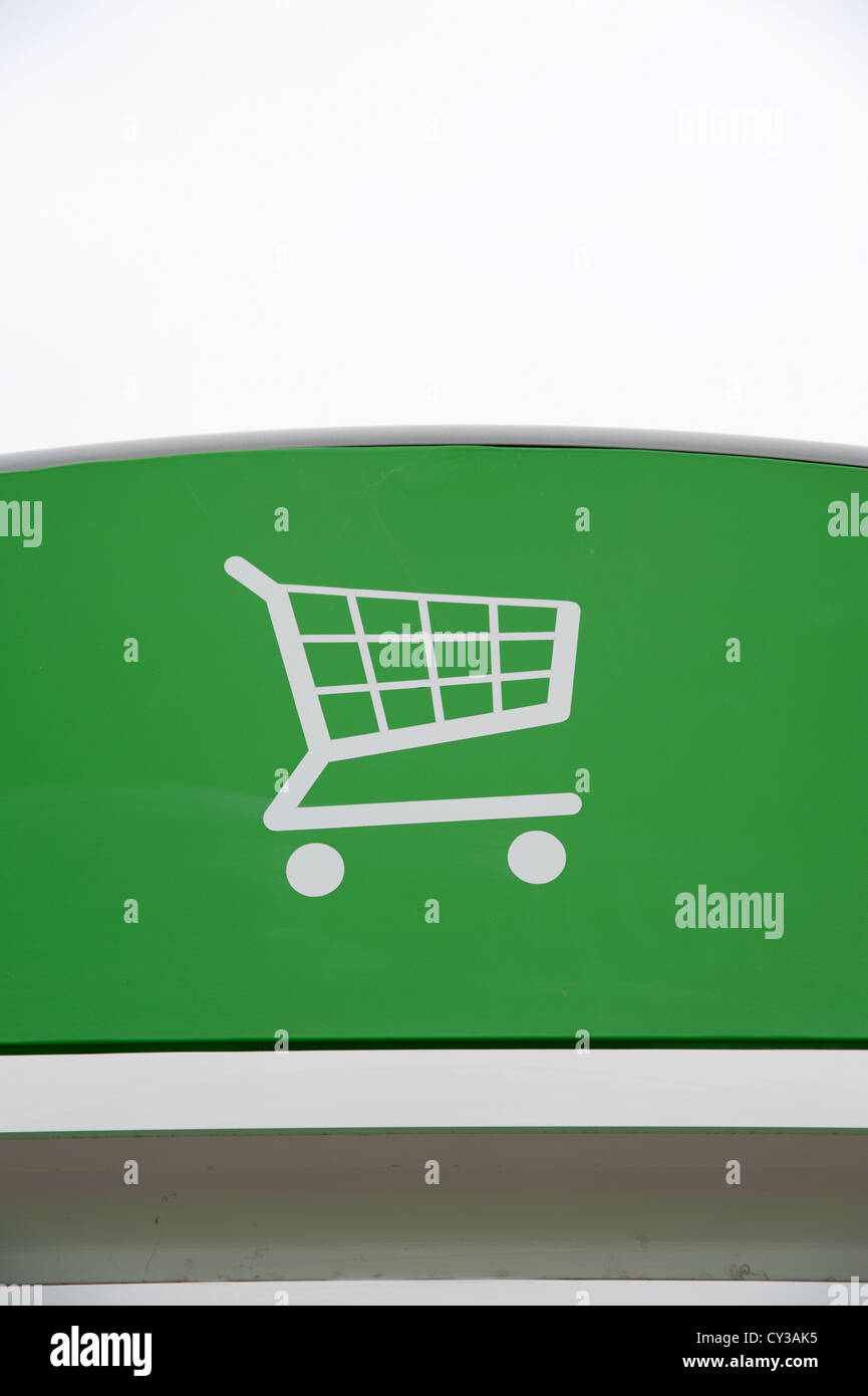 A shopping trolley sign Stock Photo - Alamy