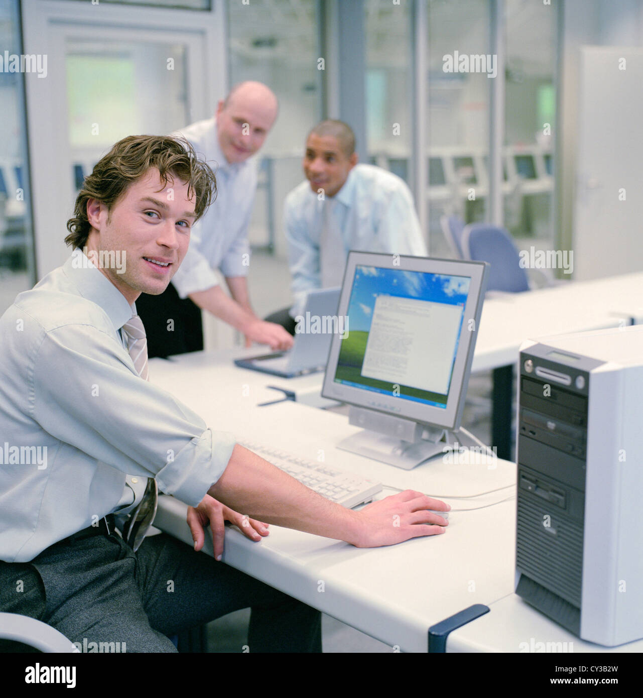 business people data center control center man License free except ads ...