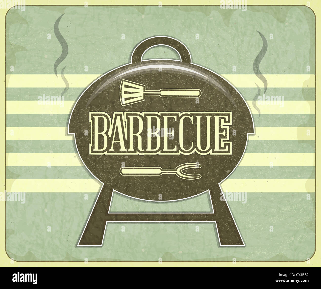 Retro Design Grill and BBQ Menu - illustration Stock Photo - Alamy