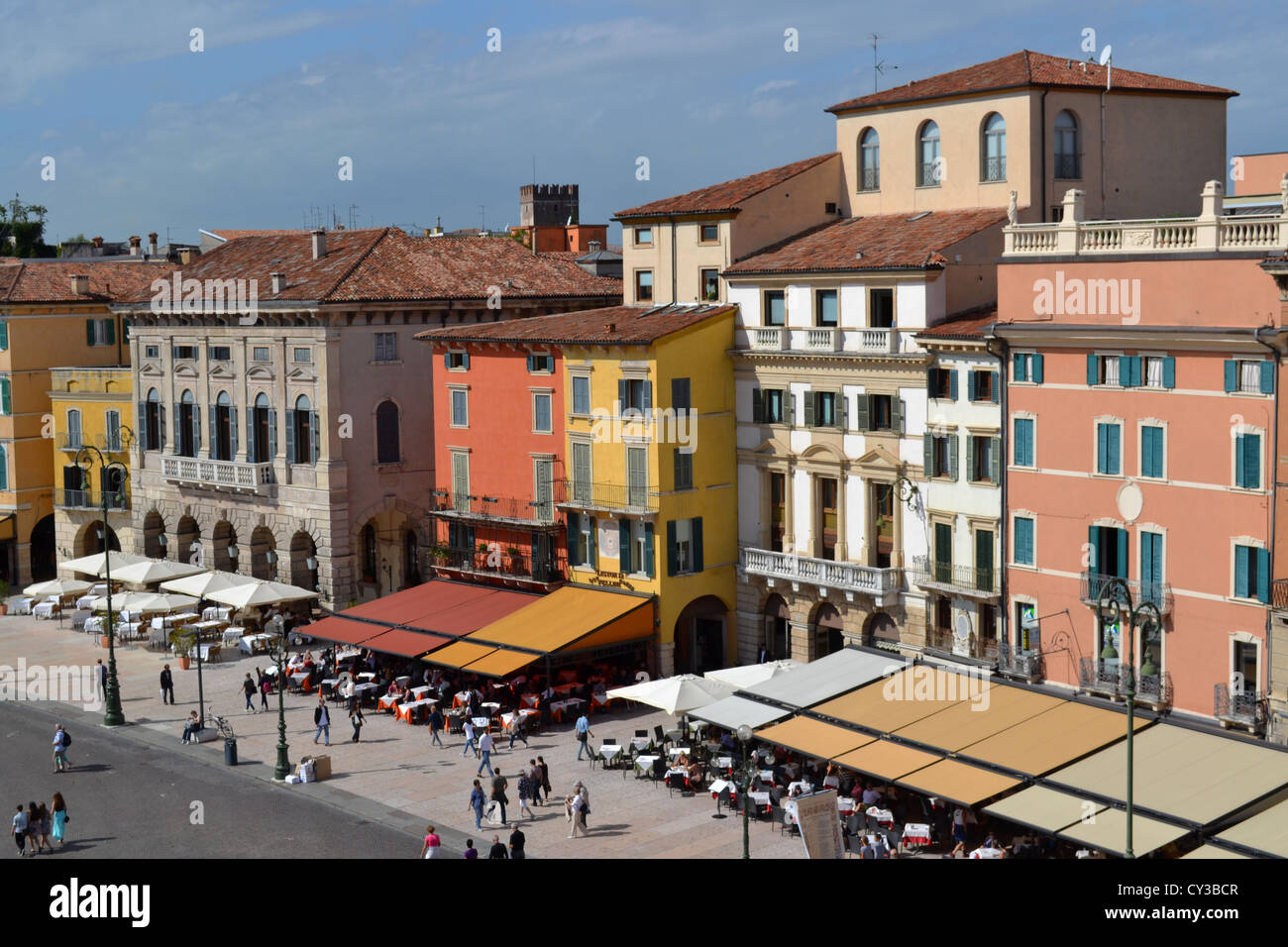 Bra Square / Piazza Bra, Verona, Veneto region, North Italy Stock Photo ...
