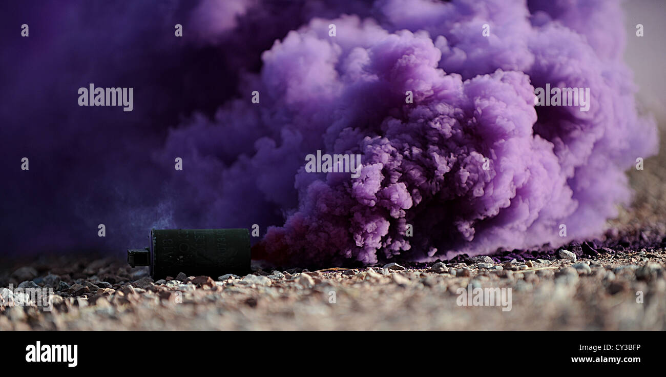 A cloud of smoke is used to conceal the movements of Security Forces ...