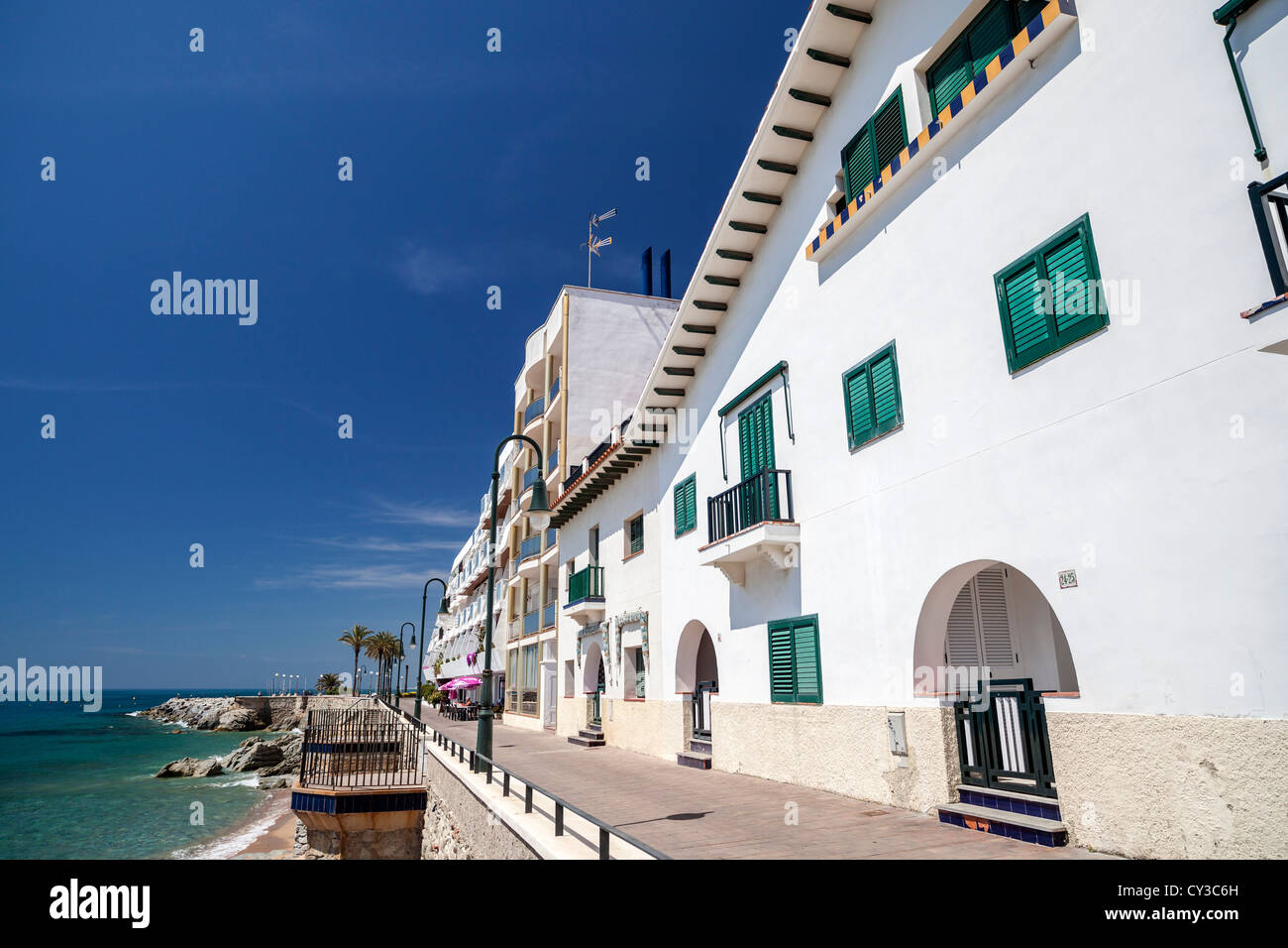 sant pol de mar,catalonia,spain.promenade Stock Photo - Alamy