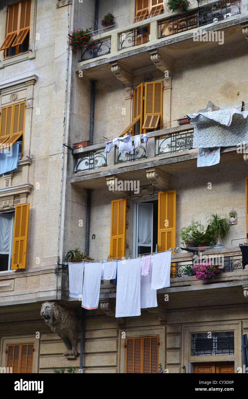 Apartment block, Portofino, Genoa, North Italy, Europe Stock Photo - Alamy
