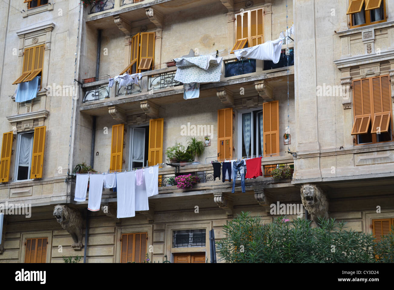 Apartment block, Portofino, Genoa, North Italy, Europe Stock Photo - Alamy
