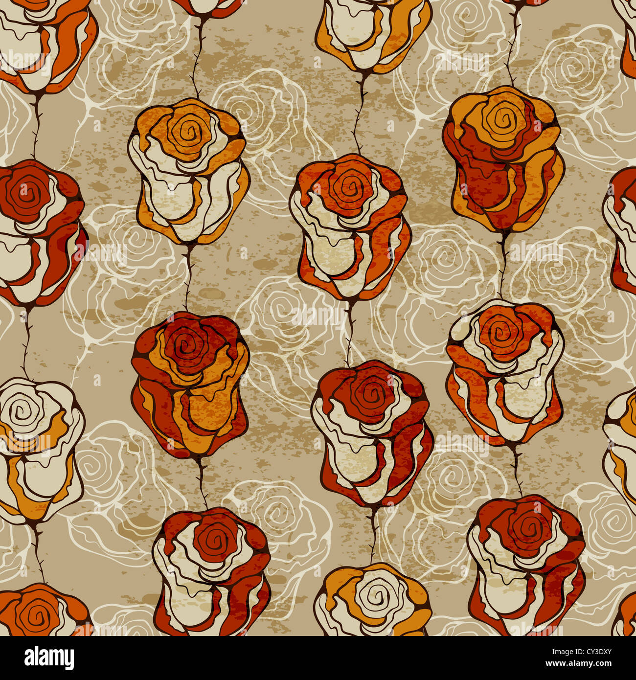 seamless rose pattern Stock Photo - Alamy
