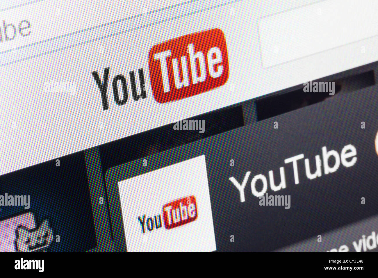 Screenshot of YouTube website Stock Photo - Alamy