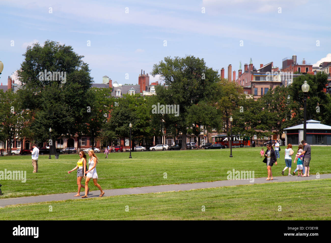 Boston Massachusetts,Boston Common,public park,walking,Beacon Street ...