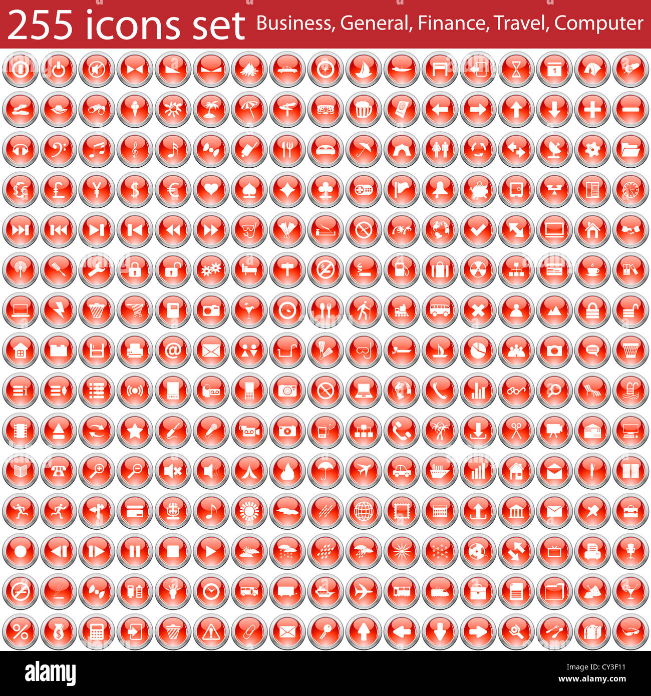 Biggest collection of different icons. Vector illustration Stock Photo ...