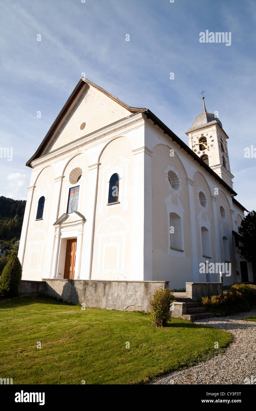 Village church swiss alps switzerland hi-res stock photography and ...