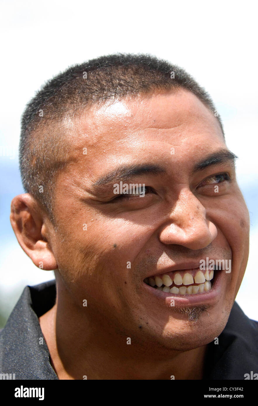 Jerry Collins the former New Zealand All Black rugby player pictured ...