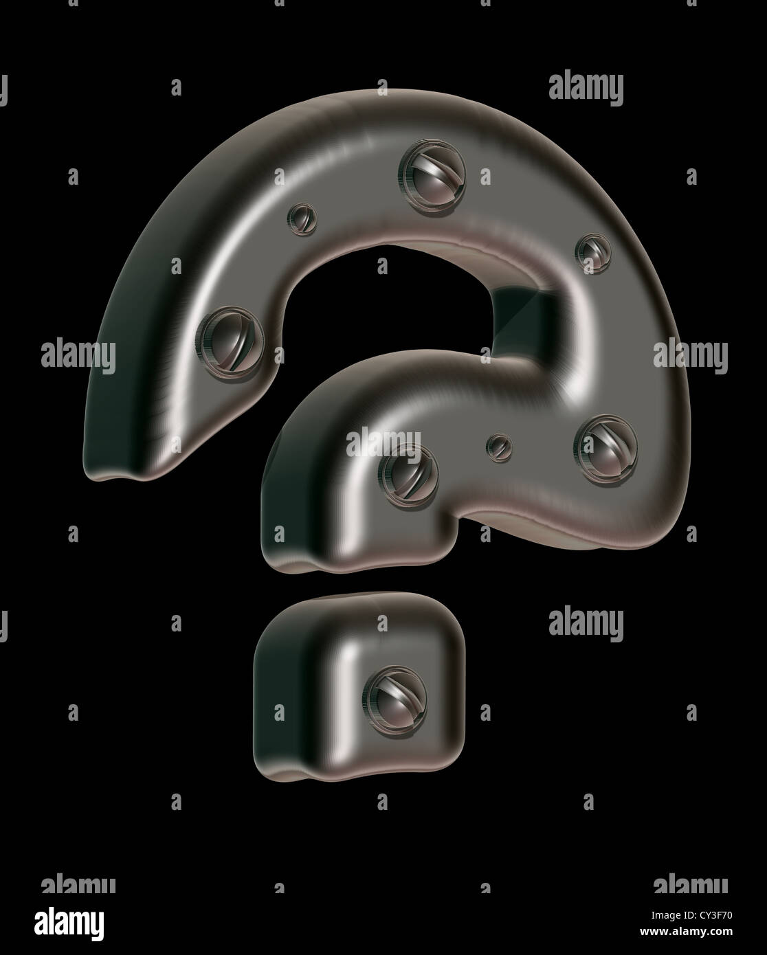 Metal ,symbol ,?,3D fonts Stock Photo - Alamy