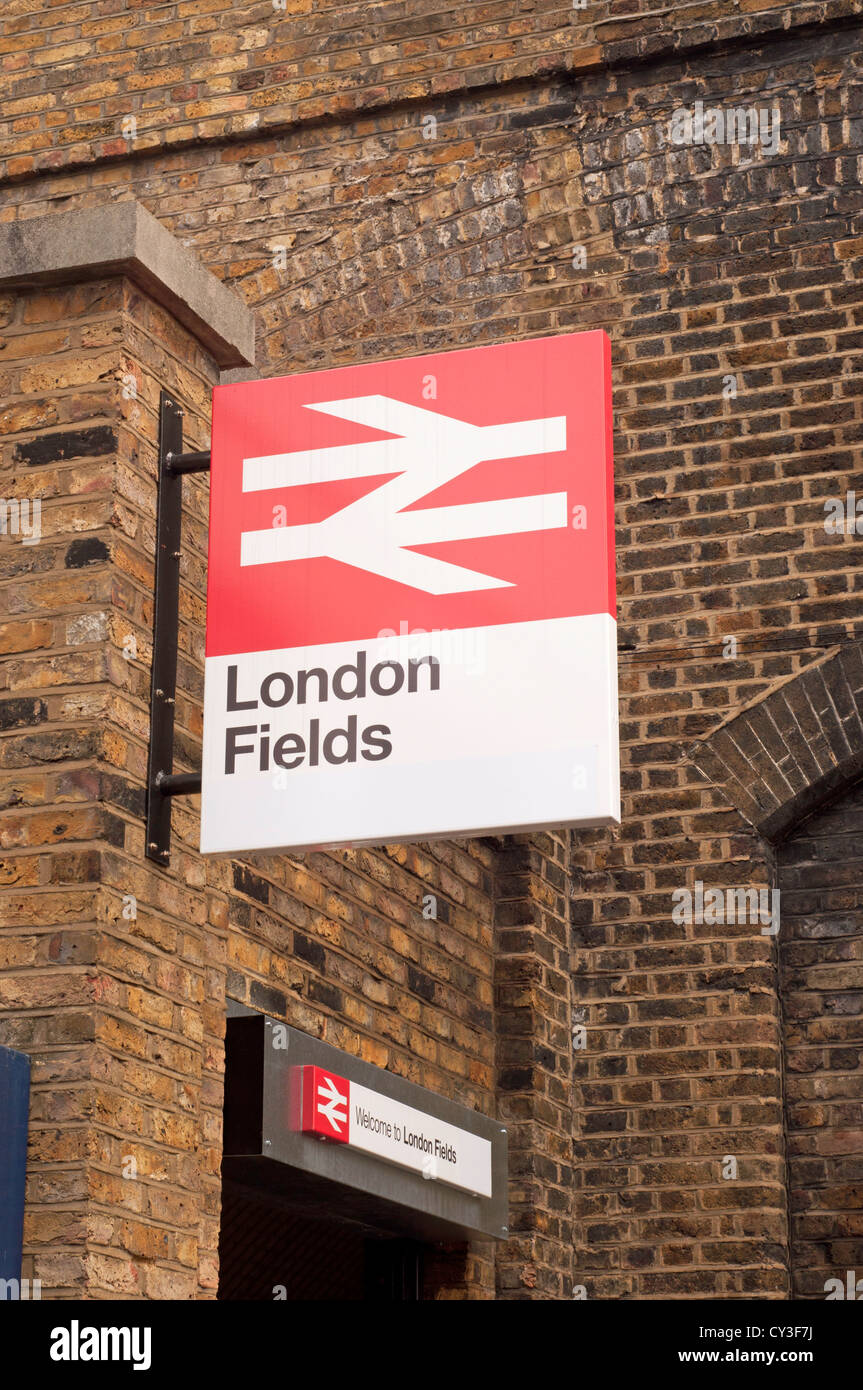 London Fields Train Station Stock Photo - Alamy