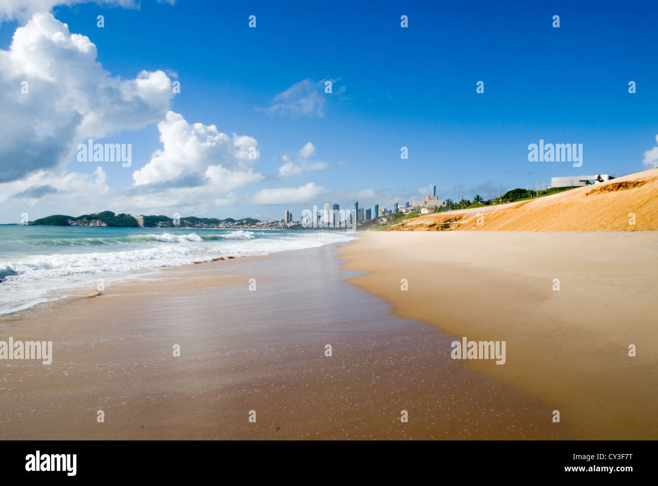 The golden sands of Natal beach, Brazil Stock Photo - Alamy